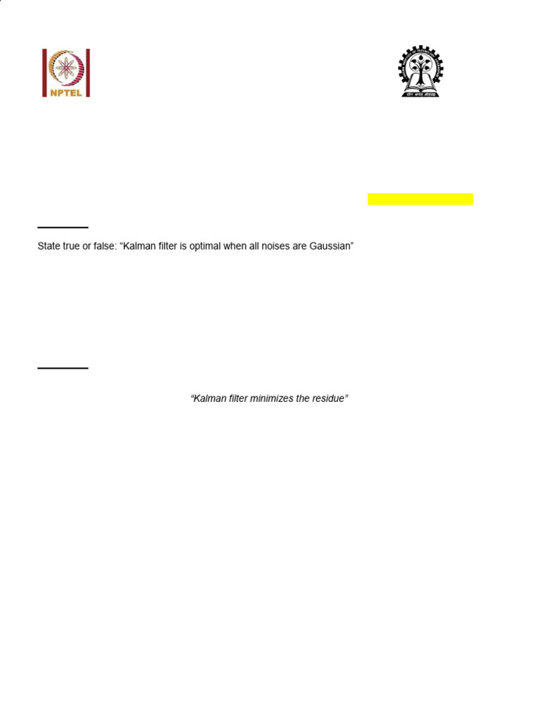 FCPS Assignment-11 Solution | PDF | Kalman Filter | Applied Mathematics