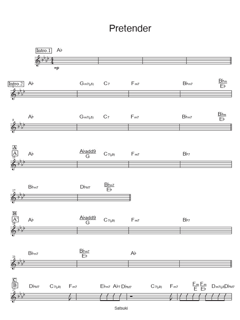 Pretender (Sax野末さん) | PDF