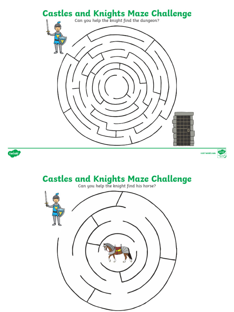 Castles and Knights Mazes | PDF