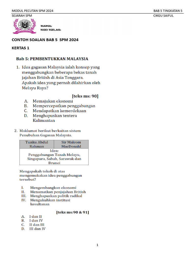 Bahan Bab 5 F5 | PDF