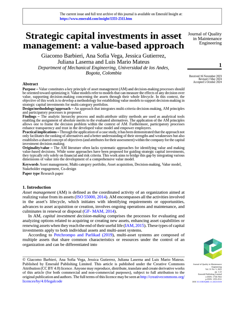 AMS (Strategic Capital Investment) | PDF | Risk