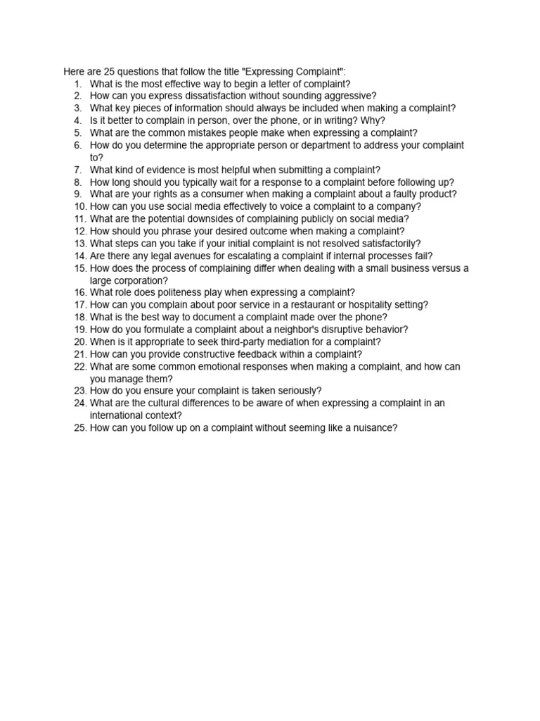 Please Give Me 25 Question Follows Title Expressi... | PDF