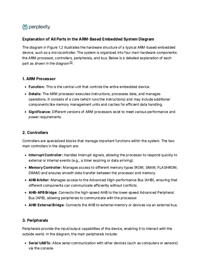 Explanation of All Parts in The ARM-Based Embedded | PDF | Microcontroller | Computer Data Storage