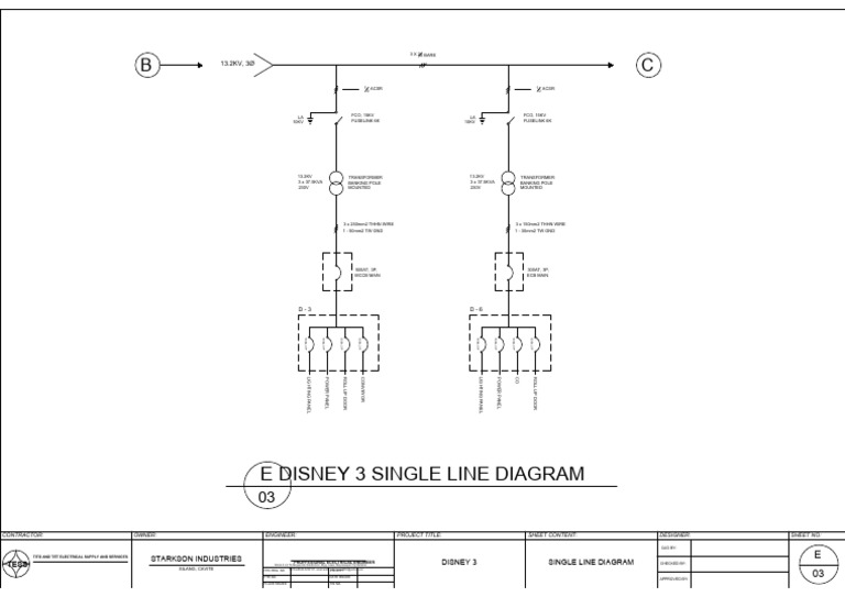 DISNEY 3 Single Line Diagram | PDF | Electrical Engineering | Electric ...