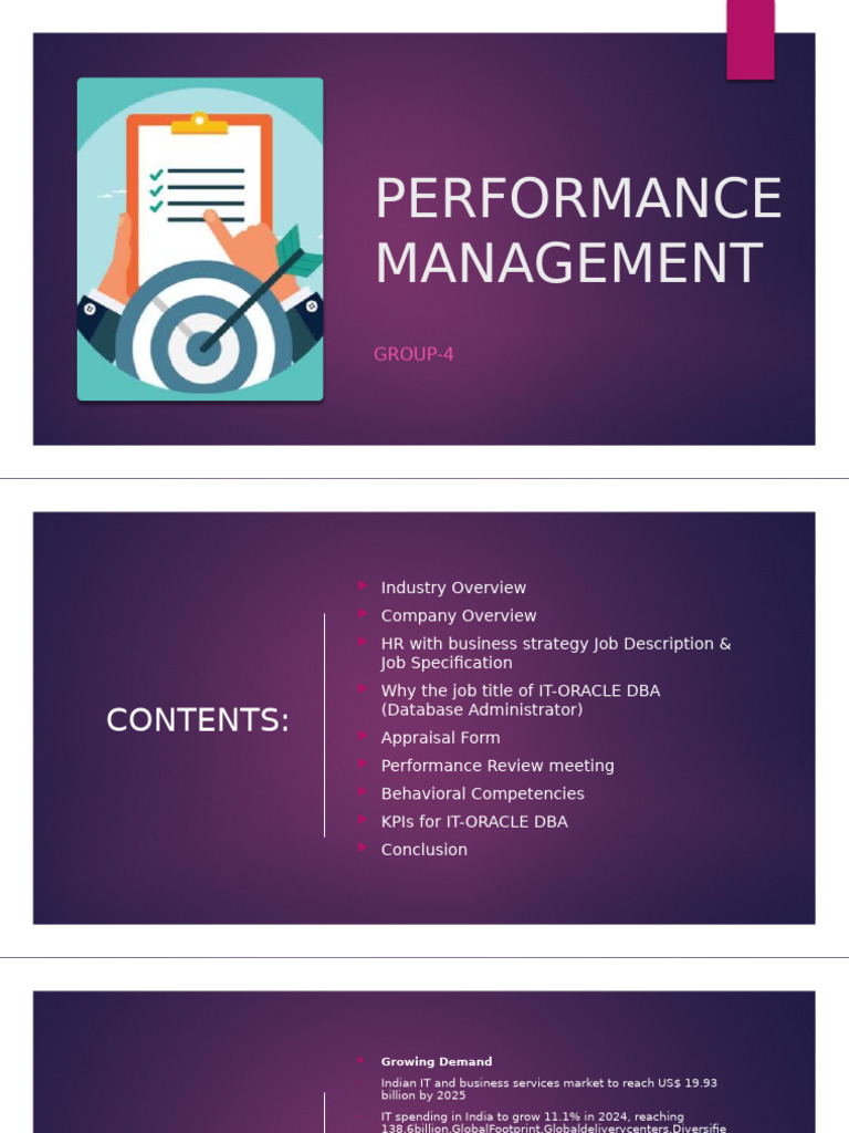 Performance Management: Group-4 | PDF | Databases | Performance Appraisal