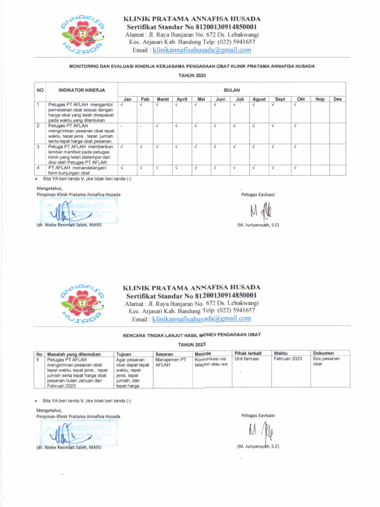 TKK Doc. Monev Dan Rtl | PDF