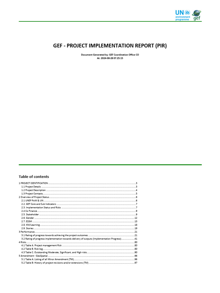 RIMBA Project Implementation Report 2024 | PDF | Sustainability | Earth ...