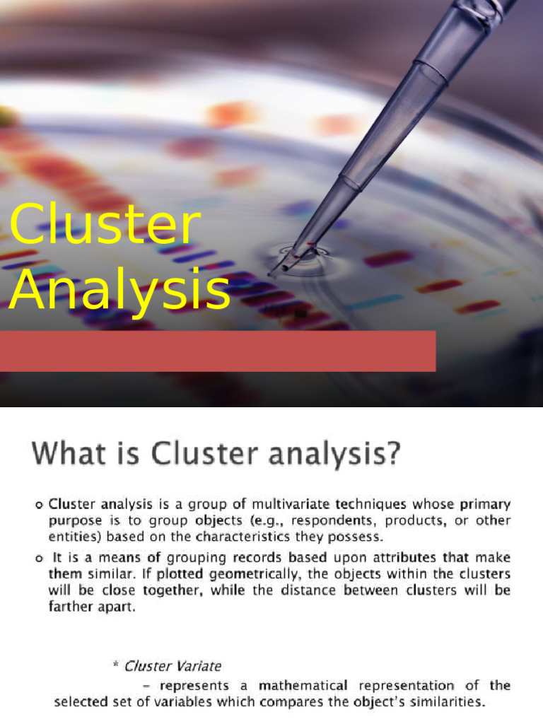 Cluster Analysis | PDF