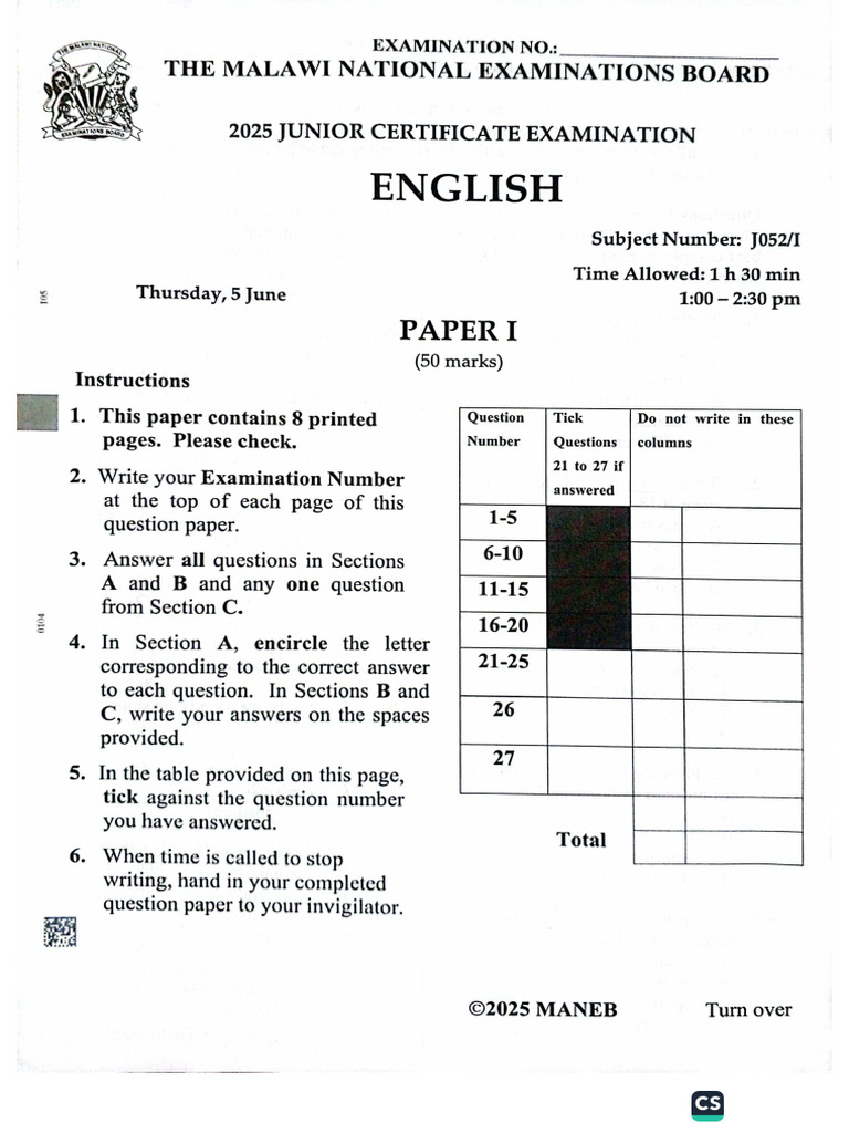 Jce Eng I Maneb 2025 | PDF