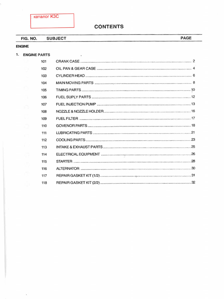 k3c Parst Catalog | PDF