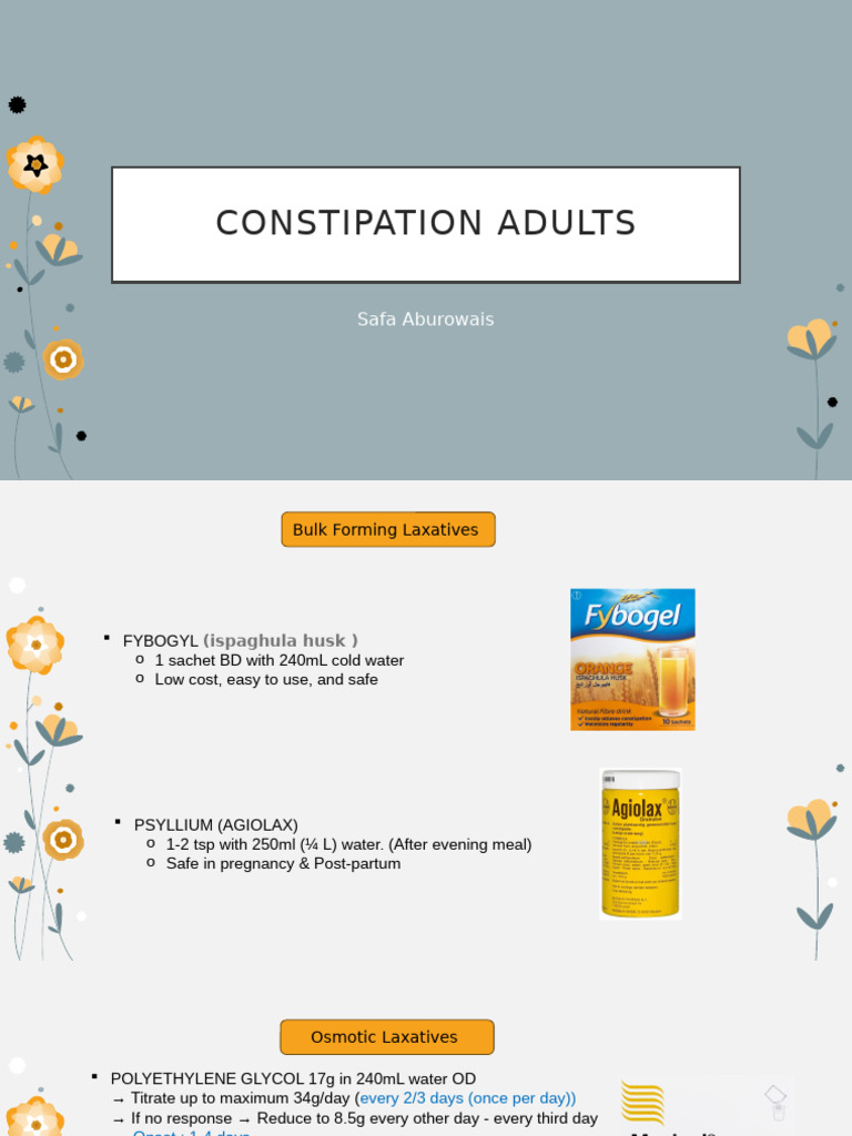 Constipation Medications | PDF | Digestive Diseases | Diseases And ...
