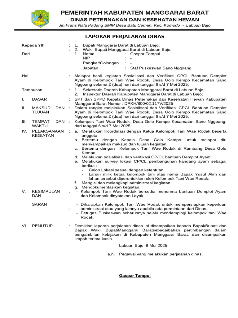 Laporan Sosialisasi Demplot Ayam 2025 | PDF