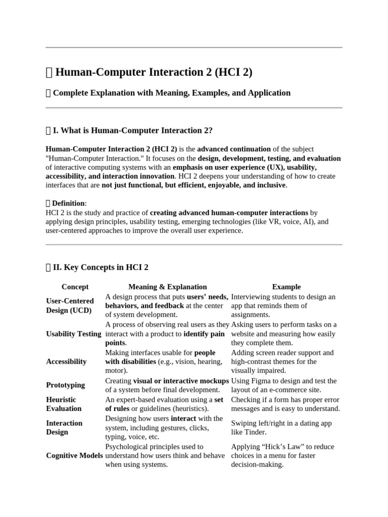 Hci 2 | PDF | Human–Computer Interaction | Usability