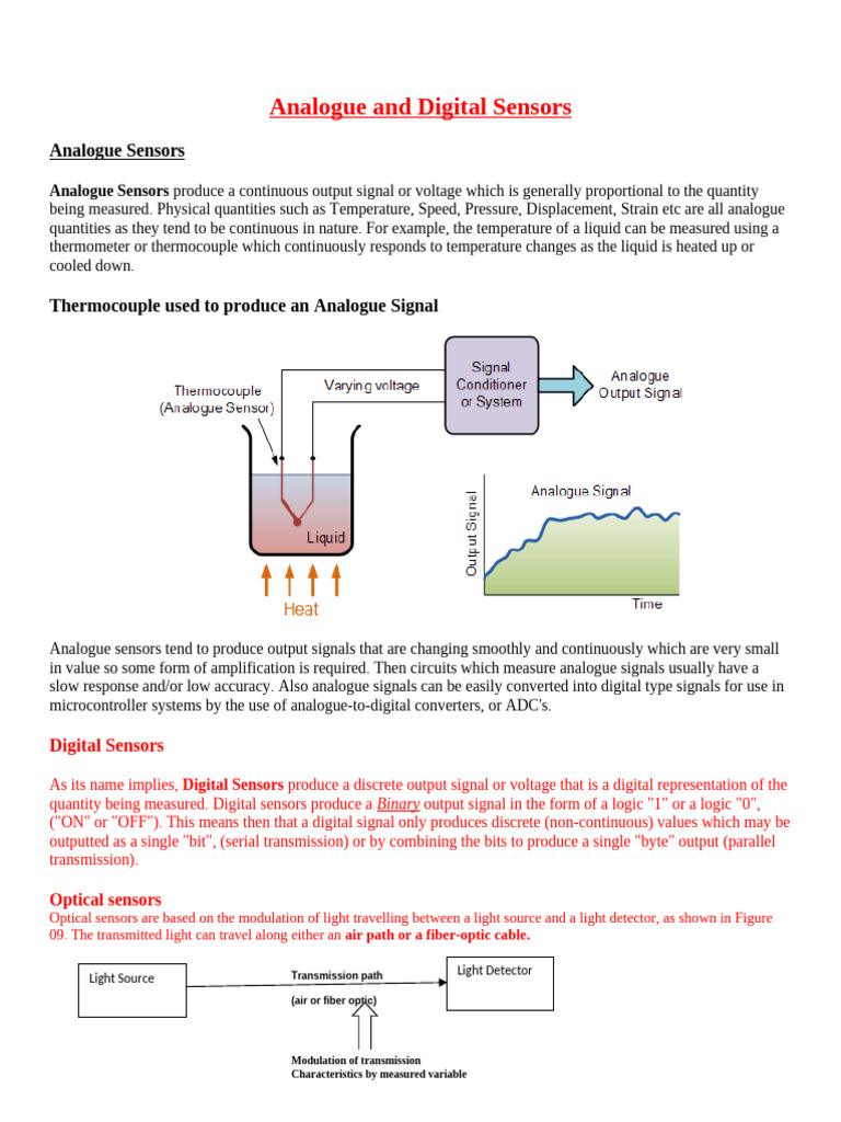 Analogue and Digital Sensors | PDF | Relay | Bipolar Junction Transistor