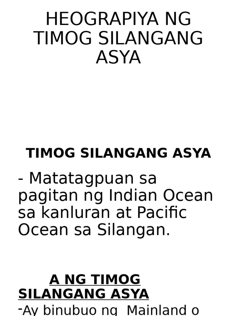 Heograpiya Ng Timog Silangang Asya | PDF