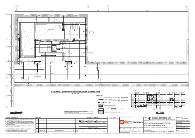 (Draft) p2c4 MRW DD St03 RL DWG S 01020 Roof Slab RC Details Top 2 | PDF