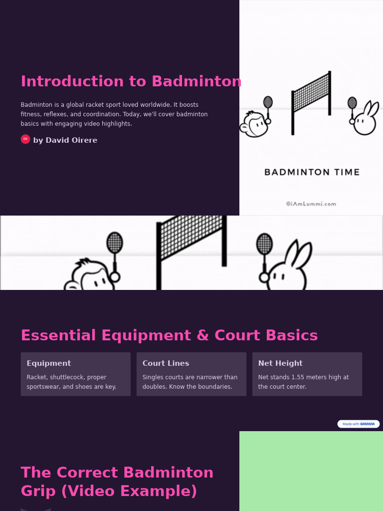 Badminton Basics: Equipment, Techniques & Drills | PDF | Games Of ...