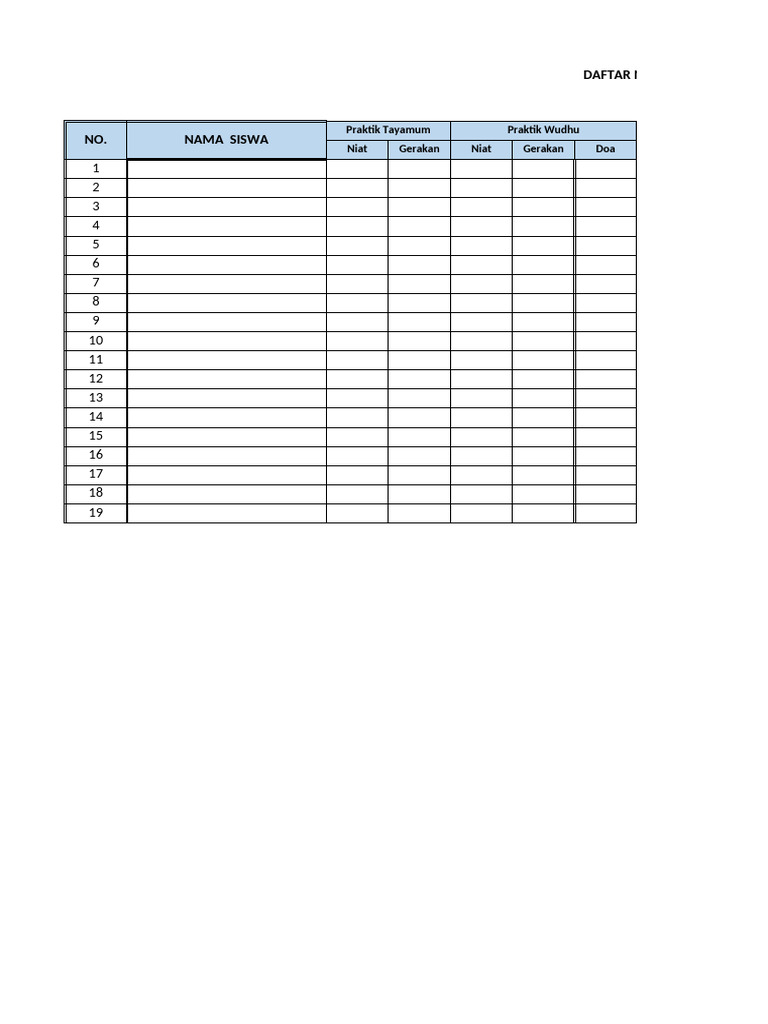 Form Ujian Praktik Pai 2025 | PDF