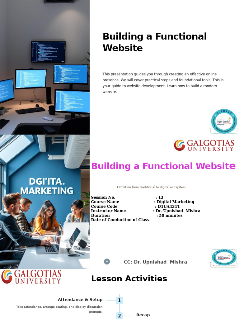 Lecture 13 Building A Functional Website Using Wordpress | PDF ...