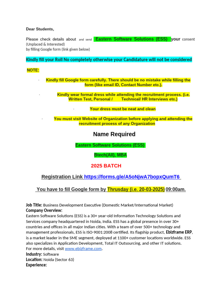 Eastern Software Solutions (ESS) | PDF | Employee Retention | Social ...