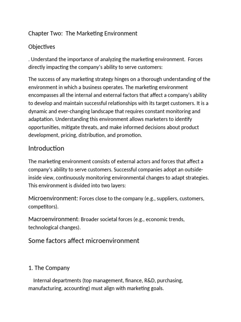 Marketing Assignment Chapter 2 | PDF | Marketing | Business