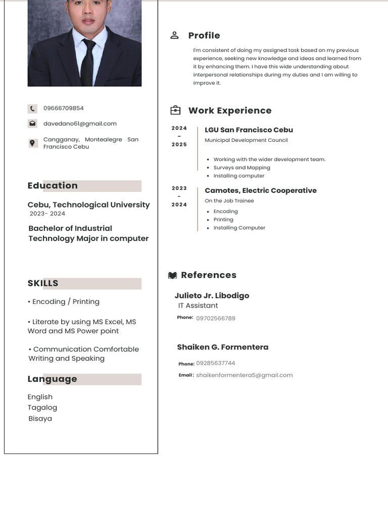 Industrial Technology Graduate Resume | PDF