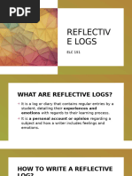 Writing A Reflective Log | PDF | Learning | Experience