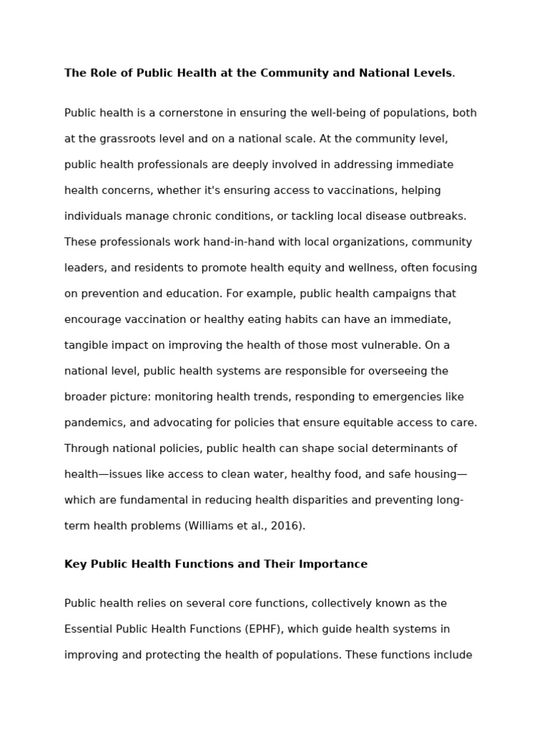 Unit 2 Public Health Assignment Disc | PDF | Public Health | Preventive ...