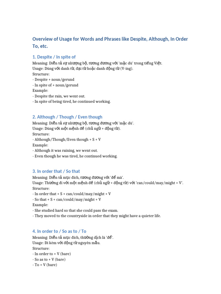 Usage Words Phrases | PDF