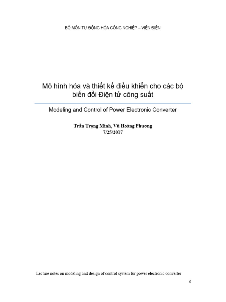Thiet Ke He Thong Dieu Khien Dien Tu Cong Suat Vu Trong Minh, Vu Hoang Phuong MHH TKDK Dtcs ...