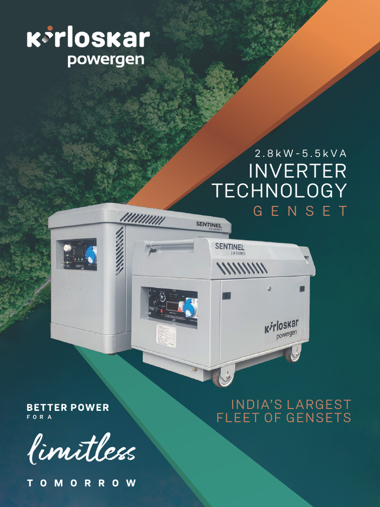 Kirloskar Portable Sentinel Series 2kVA To 5.5kVA | PDF | Power ...