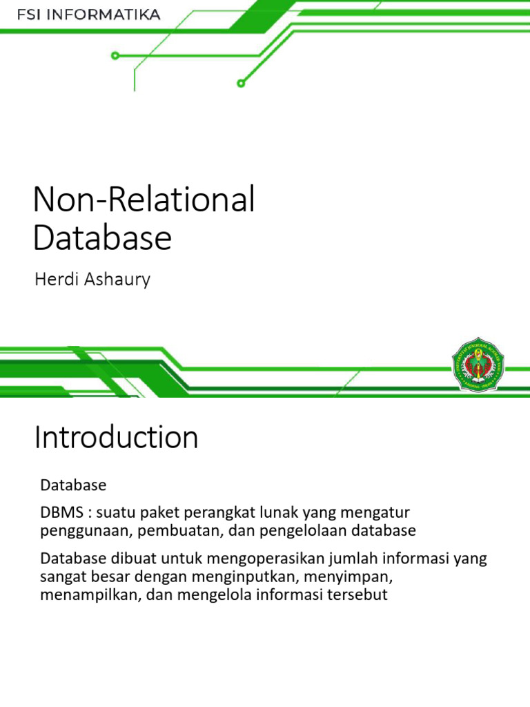 #11 Non-Relational Database | PDF | Databases | No Sql