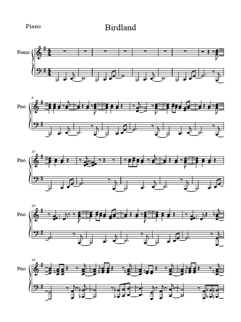 Birdland Piano | PDF