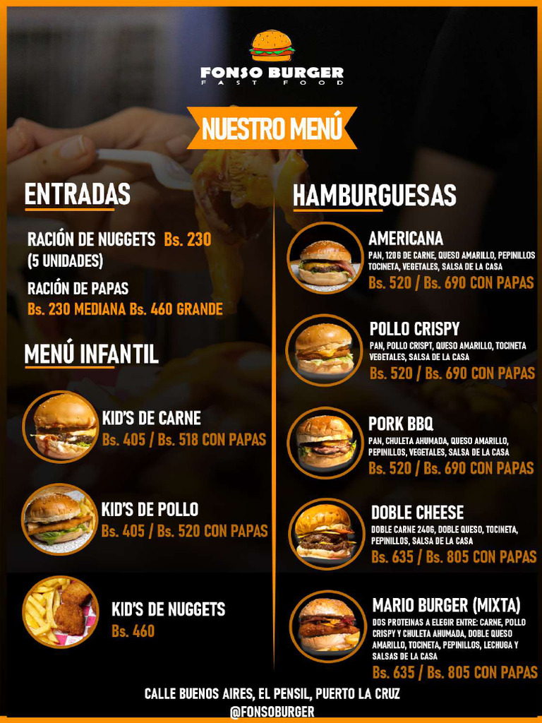 Menu Fonso Mayo | PDF