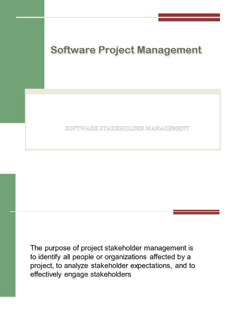 Chapter 13 - Software Stakeholder Management | PDF