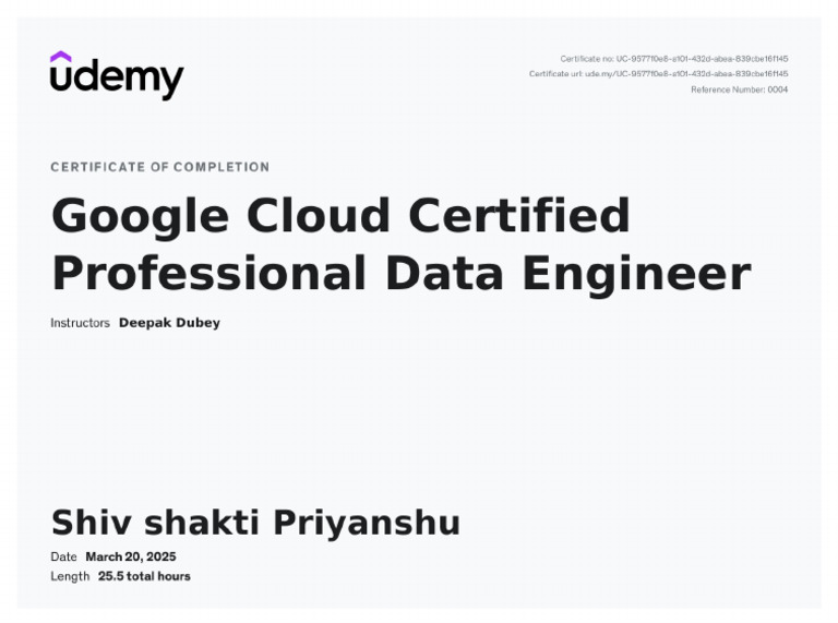 Google Cloude Certified Data Engineer | PDF