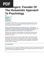 Humanistic Theory of Carl Rogers | PDF | Humanistic Psychology | Humanism