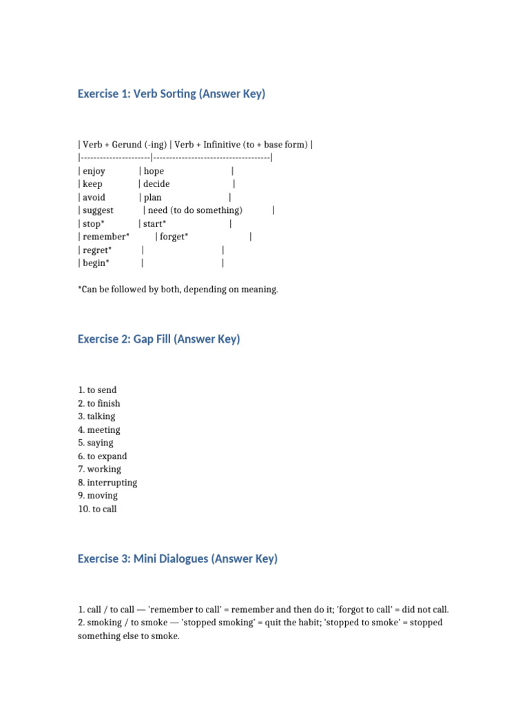 Gerund Infinitive Practice Teacher | PDF