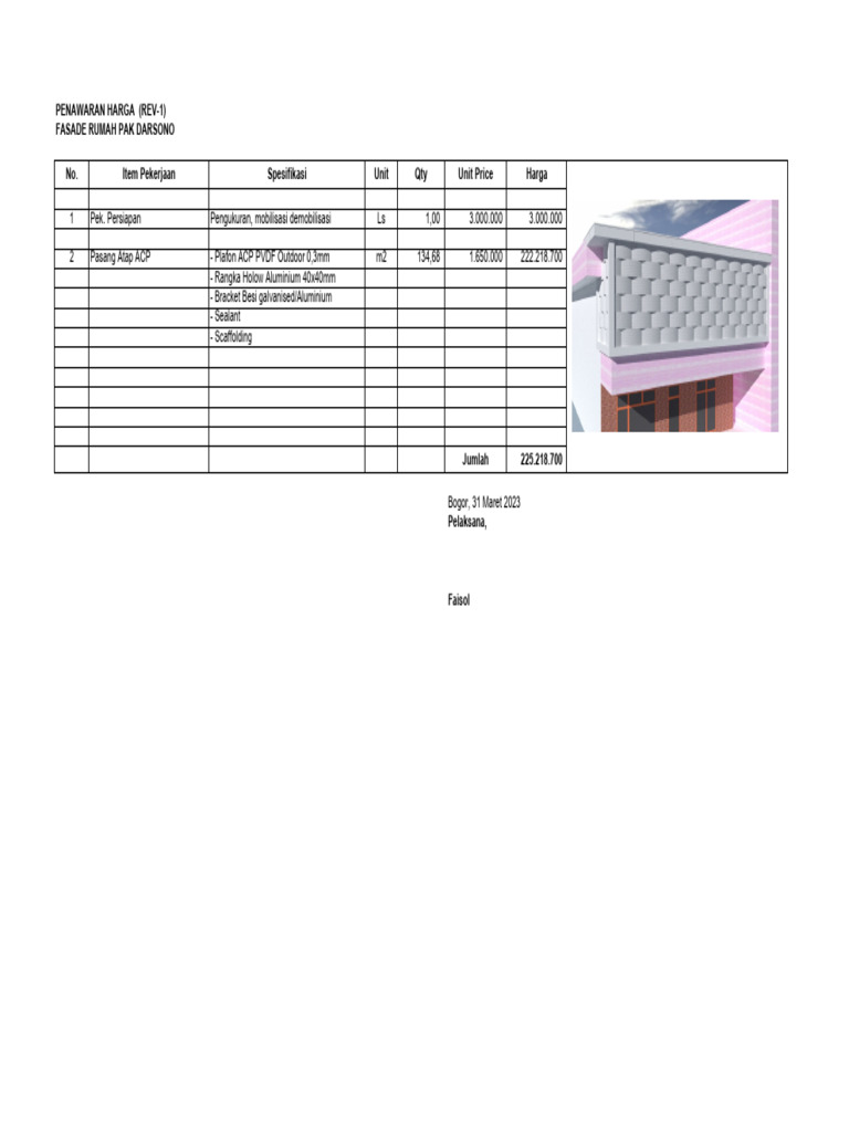 Fasade Pak Darsono Aks Tubun_rev1_27 April | PDF