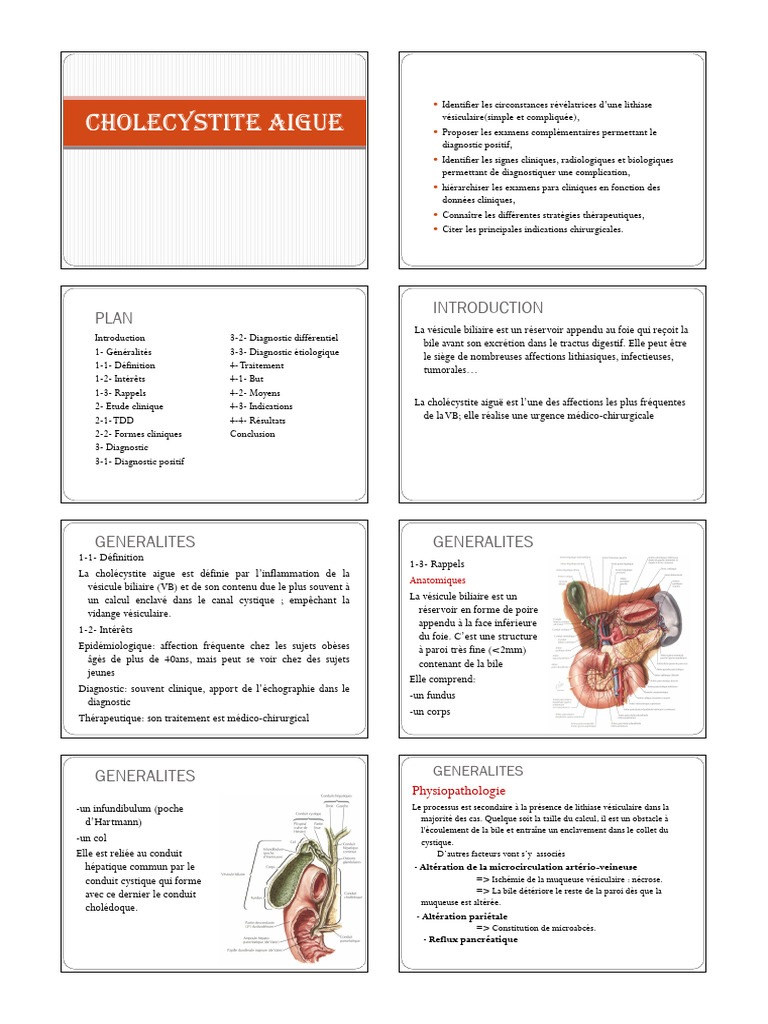 Cholecystite Merged | PDF | Vésicule biliaire | Arthrose