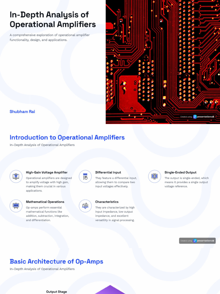 Operational Amplifier Analysis Present | PDF