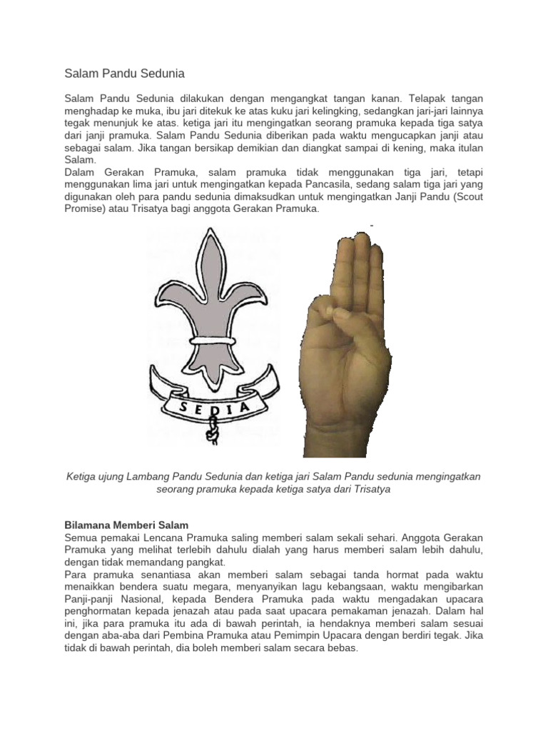 Cara dan Jenis Salam Pramuka | PDF