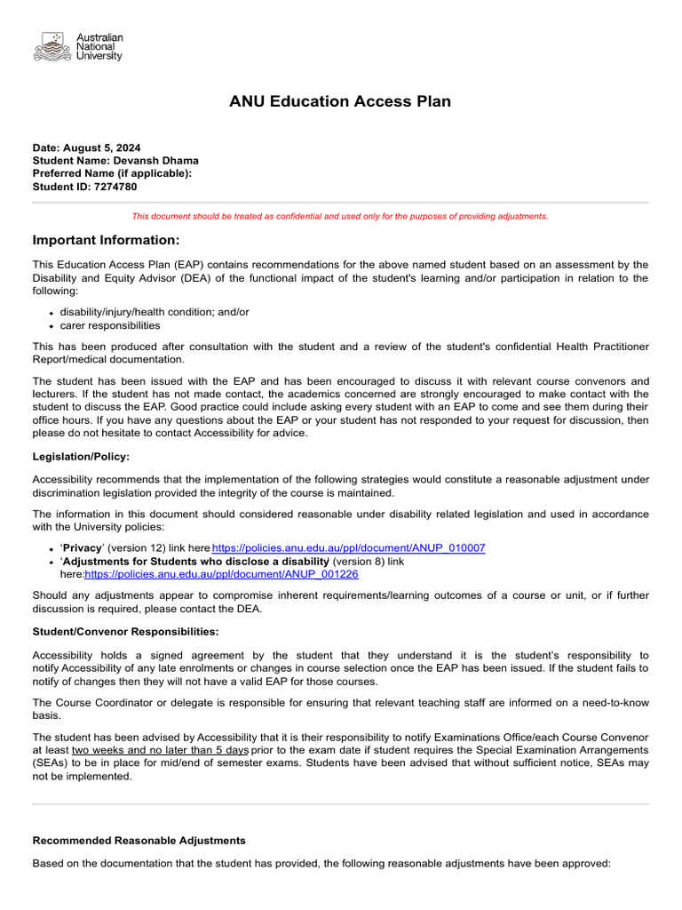 Devansh Education Access Plan | PDF | Disability | Accessibility