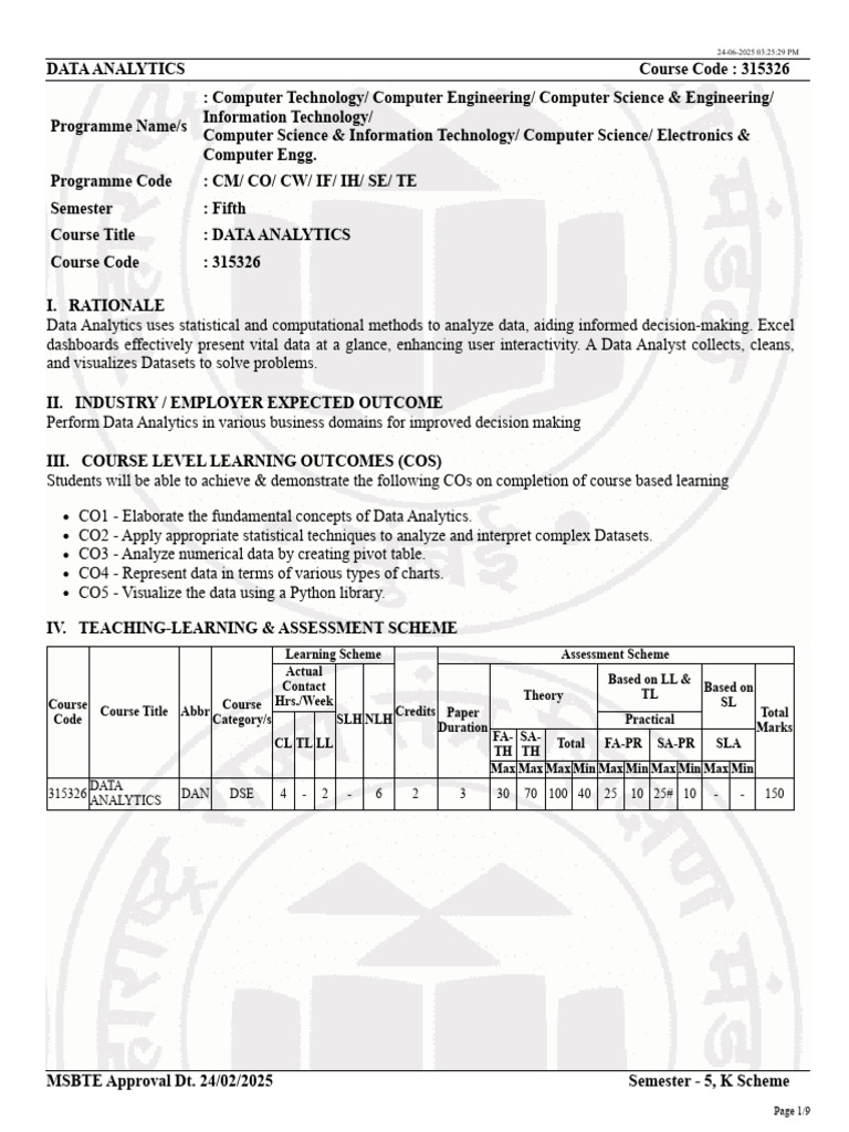 Data Analytics | PDF | Data Analysis | Statistics