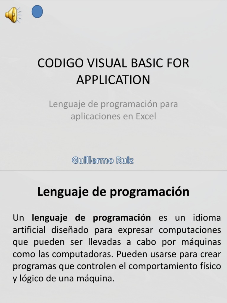 Codigo Visual Basic For Application | PDF | Básico | Microsoft Excel