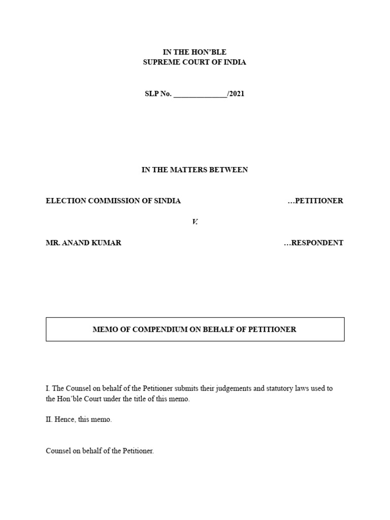 Memo - Petitioner | PDF