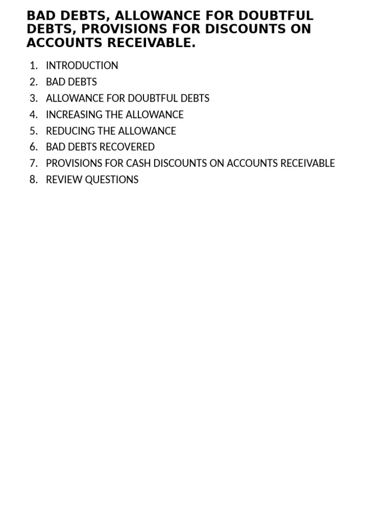 Adjustments For Financial Statements | PDF | Bad Debt | Debits And Credits