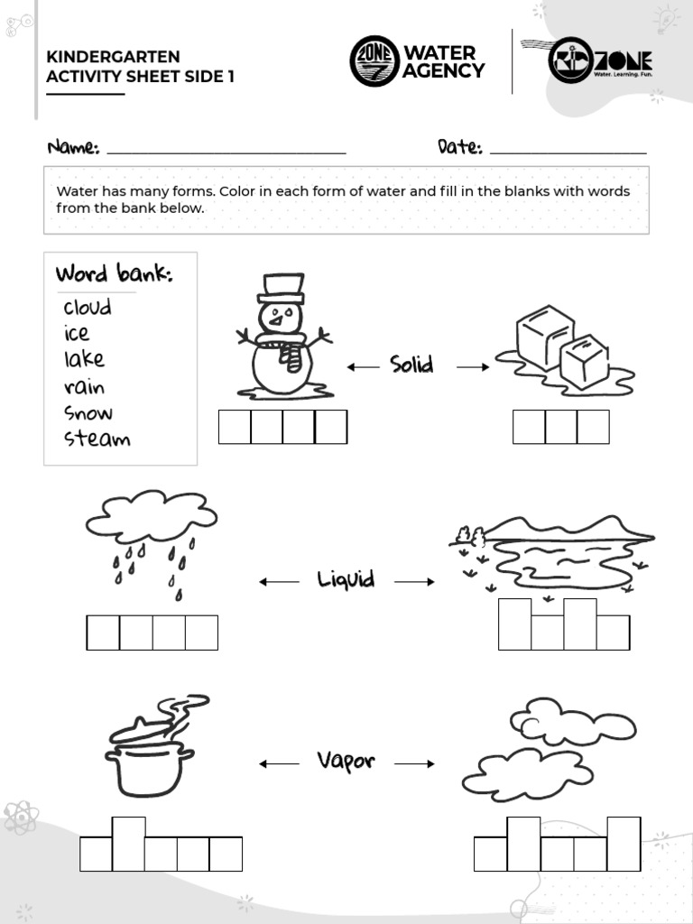 Kid Zone Kindergarten Activity Sheets English 1 | PDF