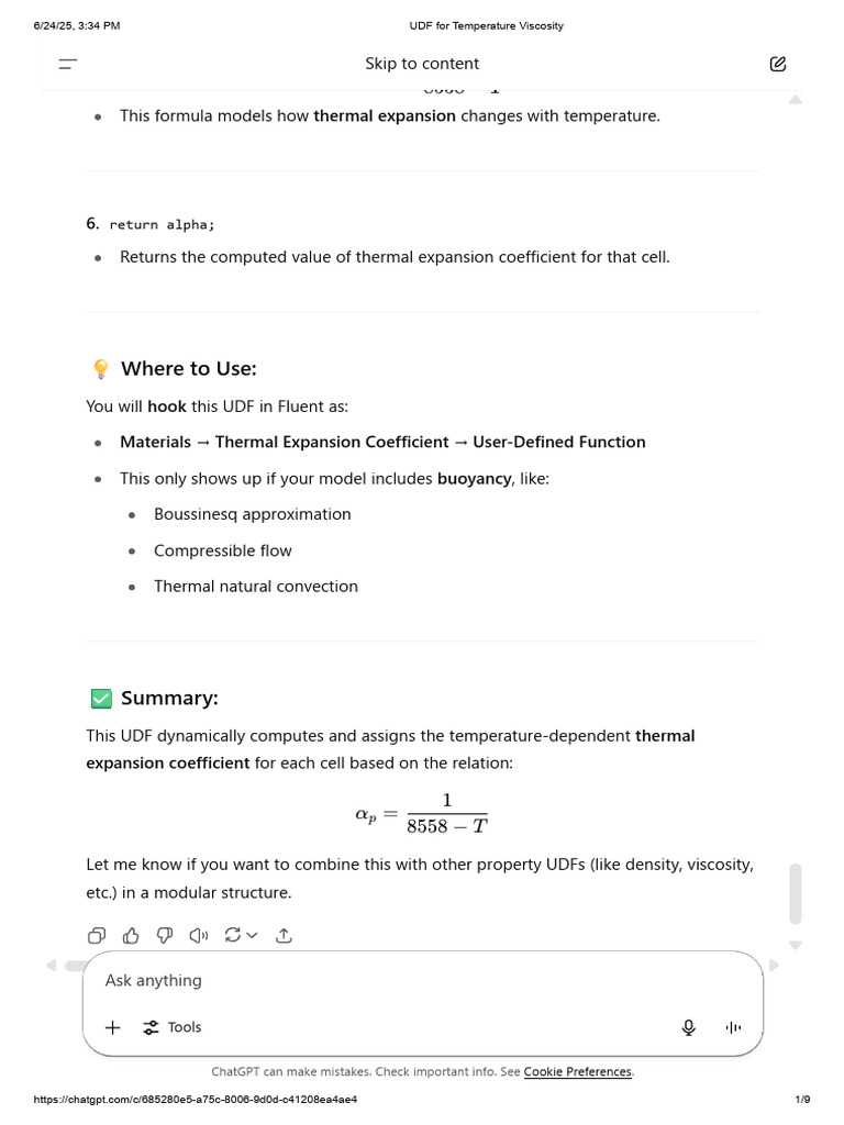 UDF For Temperature Viscosity | PDF | Viscosity | Applied And Interdisciplinary Physics