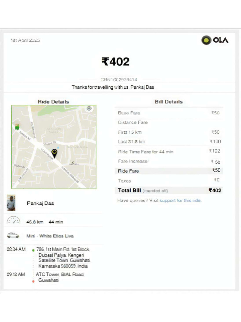 Ola Invoice | PDF
